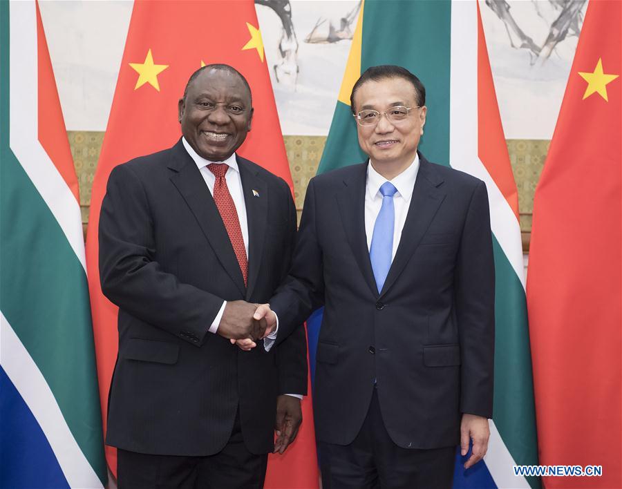 Le Premier ministre chinois rencontre le président sud-africain ...