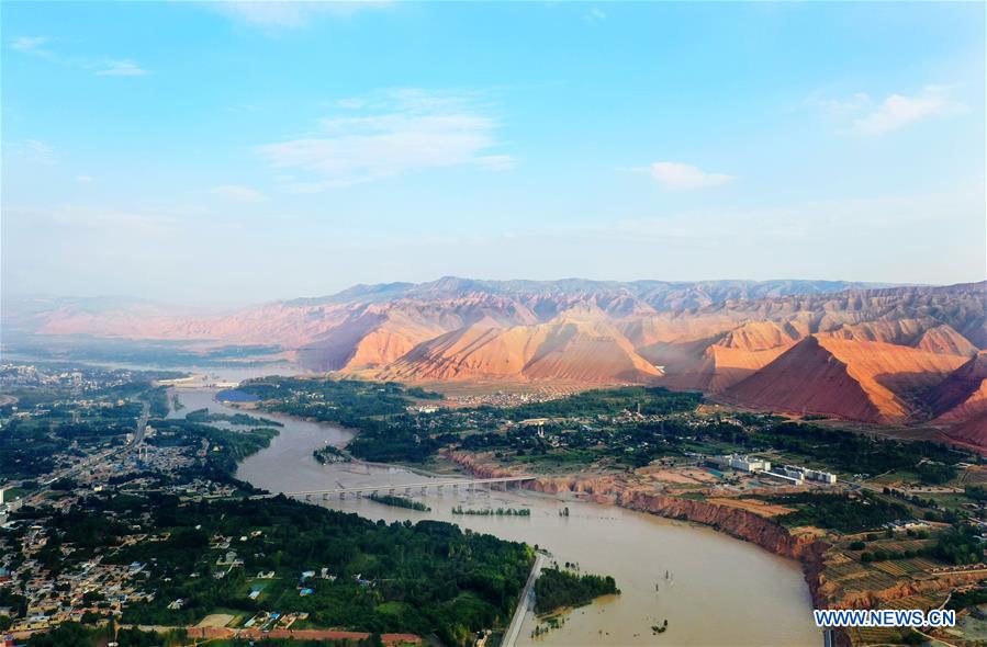Vue aérienne du cours supérieur du fleuve Jaune_French.news.cn
